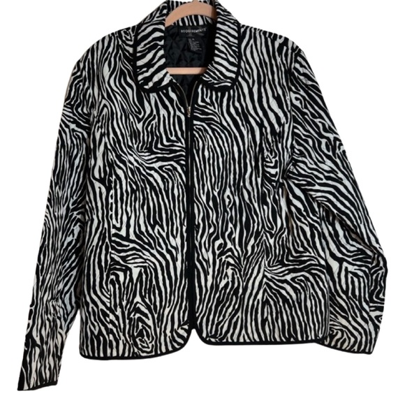 Requirements | Jackets & Coats | Requirements Black White Zebra Print ...